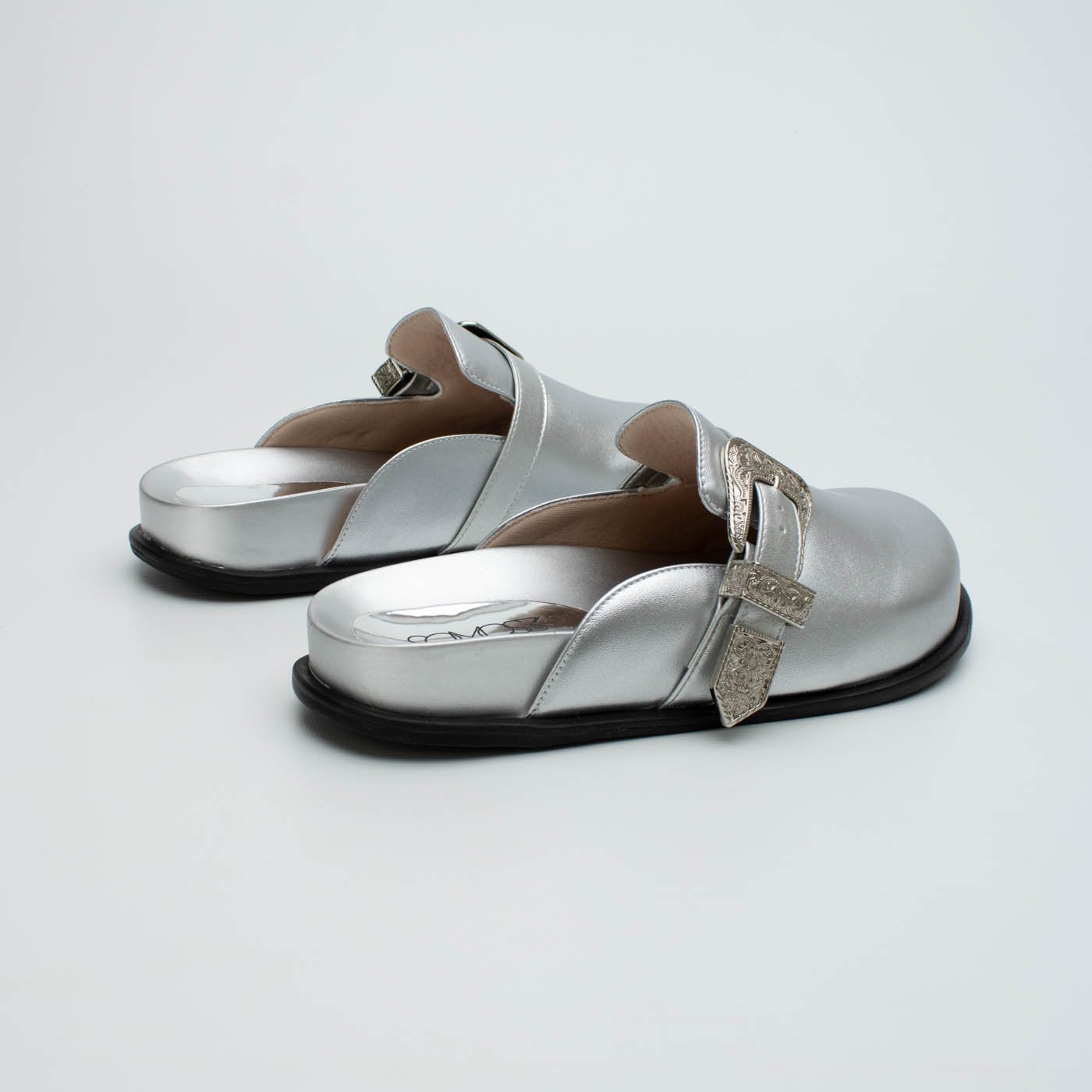 Mule Alice Metalizado Prata